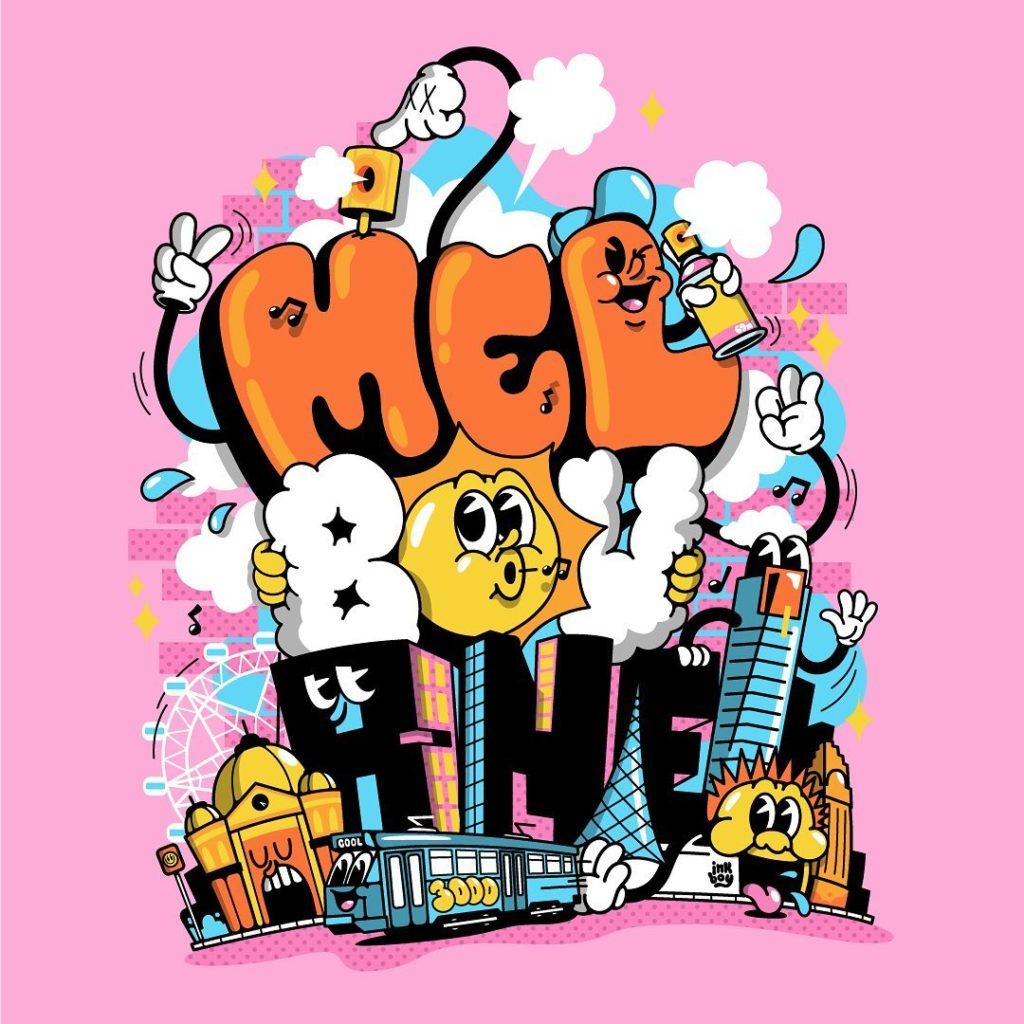 INKBOY's cartoon illustrations and street influences – Stickerbombworld